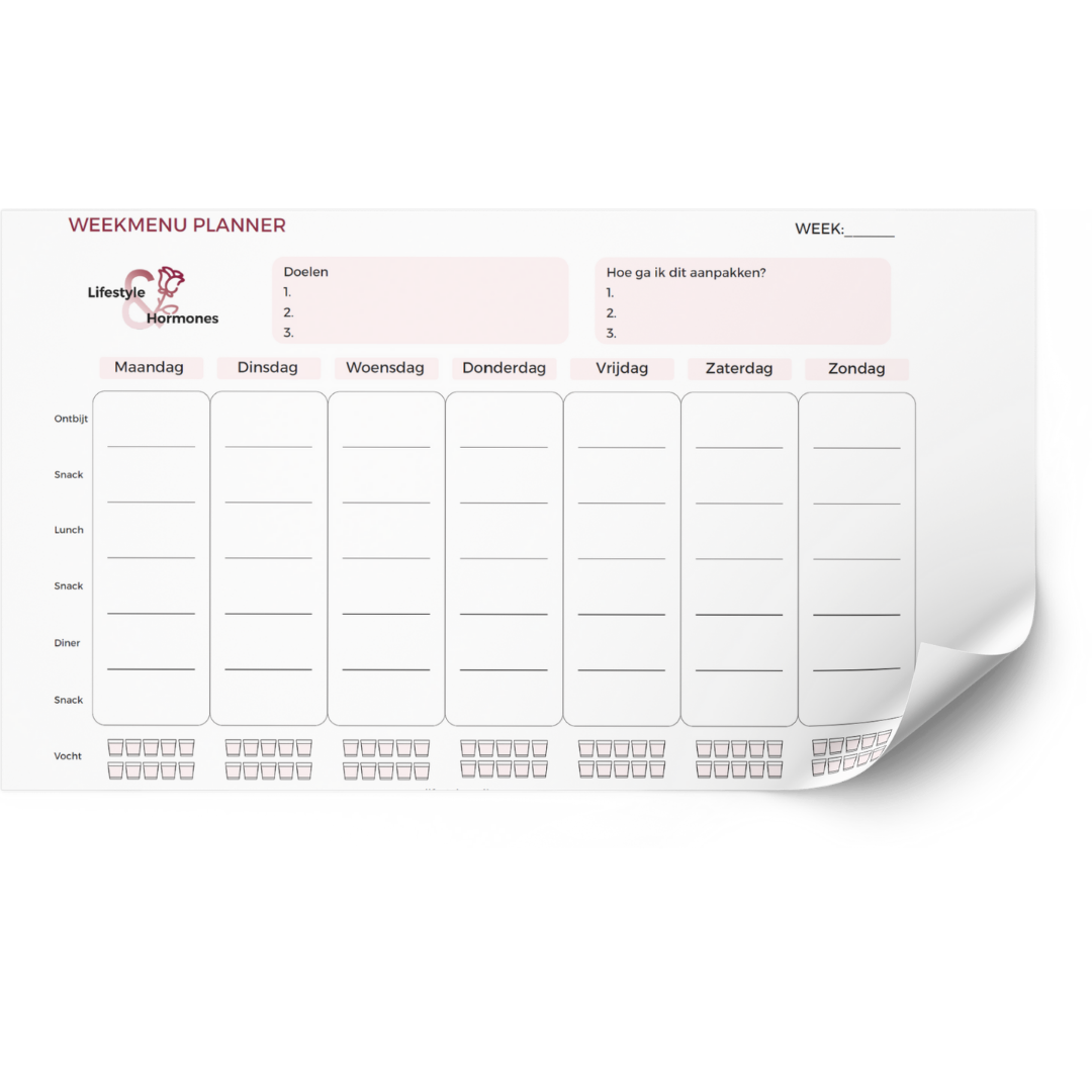 Weekmenuplanner | Easy checkout | lifestyleandhormones